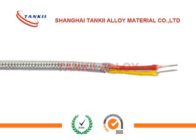 China Fiberglass Insulated Type K Thermocouple Wire with Custom Color Coding - 260°C to 1100°C Temperature Range for sale