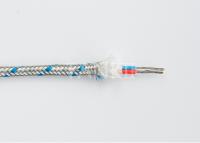 China Type 24 Gauge Thermocouple Wire Glass on Glass Stainless Braid Sheath 260°C for sale