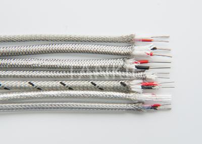 China 26AWG-36AWG Thermocouple Cable Fiberglass Stainless Steel Braided Sheath 260°C for sale