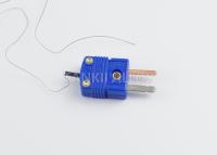 China T Type Ultra Thin Thermocouple Wire 0.08mm 40AWG with Mini Blue Connector for Medical Temperature Measurement for sale