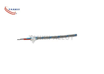 China 2x1.5mm Glass Fiber JX KX Thermocouple Extension Cable SS304 Braided for sale