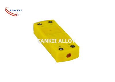 China Custom RTD Solid Pin DIN E Type Thermocouple Plugs with 650℃ High-Temperature Ceramic Options and ANSI/IEC Color Coding for sale