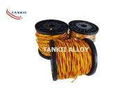 China Glass Fiber Insulated Thermocouple Compensating Cable 2x0.711mm 400-1000°C for sale