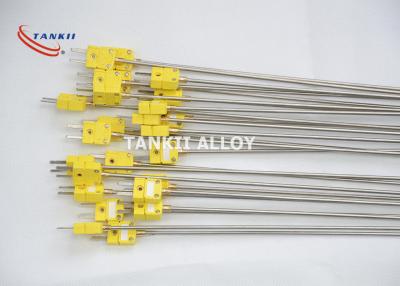 China SS304 Sheath MgO Insulated Thermocouple Sensor with Male Connector 0.5-12.7mm OD for sale
