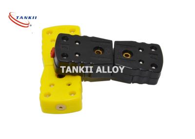 China Miniature Thermocouple K Type Connector 16A Nylon Resin Yellow ANSI Color for sale