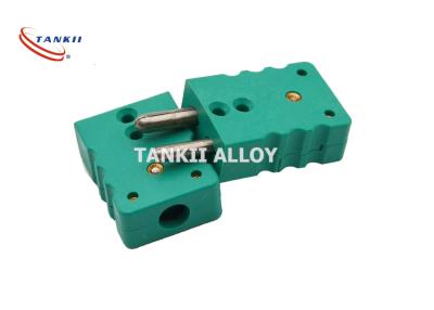 China Green Type K Thermocouple Connector Set - 10 Pieces (5 Male + 5 Female) with 250°F Temperature Rating for sale