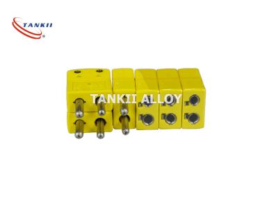 China ANSI Glass Filled Nylon Thermocouple Connector Type K - 149°C Max Temperature, Polarized Round Pins for sale