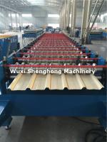 China Coated Sheet Steel Cold Roll Forming Machine With Touch Screen PLC Frequency Control for sale