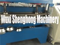 China Pre-cutting Sheet Metal Cold Roll Forming Machine With Gear / Sprocket Driving for sale
