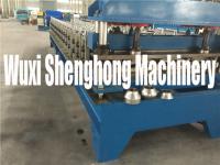 China Pre-cutting Sheet Metal Cold Roll Forming Machine With Gear / Sprocket Driving for sale
