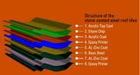China Sand Stone Coated Sheet Metal Roll Forming Machines , Steel Roof Tile Production Line for sale