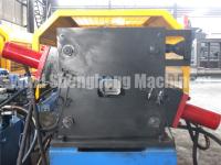 China Drainpipe Steel / Water Falling Tube Forming Machine Feeding Width 398mm for sale