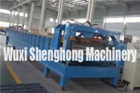 China Trapezoidal Roof  Wall Panel Cold Roll Forming Machine PLC Controlling for sale