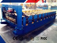 China Safe Cold Roll Forming Machine Blue For Pre Cutting Metal Sheets for sale