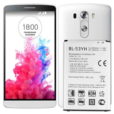 China Double IC Protection 3000mAh BL-53YH D851 D852 D855 Mobile Phone Battery for LG LS470 for sale