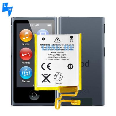 China 100% Compatible Yellow 220mAh A1446 Rechargeable Battery for iPod Nano 7th Generation for sale