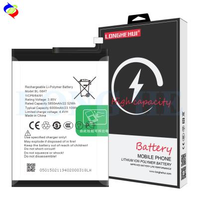 China 6000mAh Mobile Phone Battery for Tecno BL-58AT Rechargeable and Long-Lasting for sale