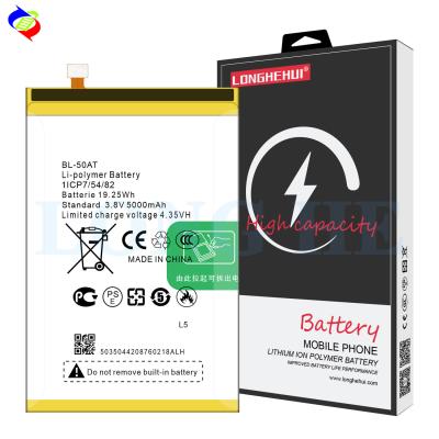 China BL-50AT Lithium Rechargeable Batteries for Tecno L5 Mobile Phone 3.8V 5000mAh for sale