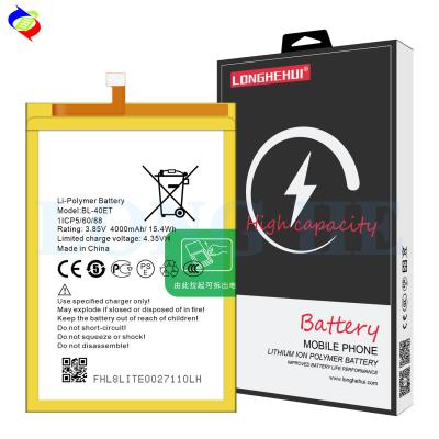 China RECHARGABLE General BL-40ET Li-ion Polymer Batteries for Tecno L8 Lite 3.85V 4000mAh for sale