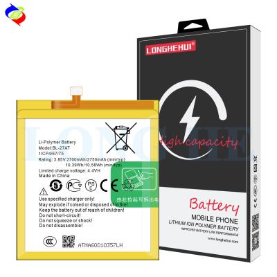 China Tecno Phantom 6 A6 BL-27AT 3.85V 2750mAh Lithium Ion Polymer Replacement Battery for sale