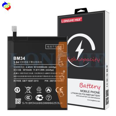 China Double IC Protection BM34 Original 3090mAh Battery for Xiaomi Note Pro Fast Shipping for sale