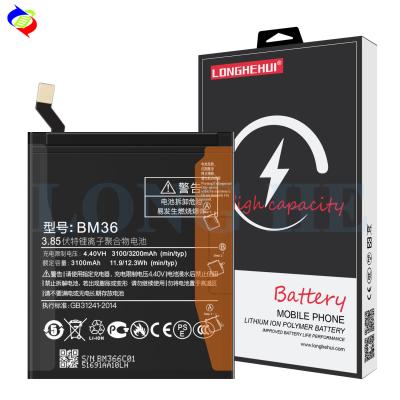 China High Capacity BM36 Battery for Xiaomi 5S Rechargeable Phone Batteries BM36 Codin for sale