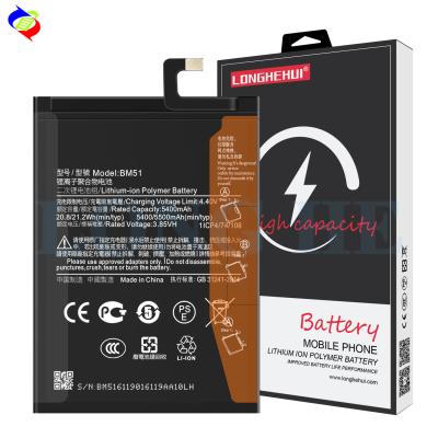 China Double IC Protection High Capacity BM51 Battery for Xiaomi Mi Max3 Max 3 Mobile Phone for sale