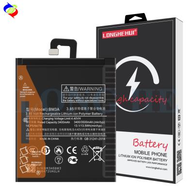 China Double IC Protection Rechargeable Battery for Mi Note 3 Original BM3A Replacement for sale