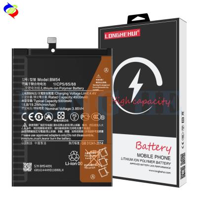 China Redmi Note 9 5G Battery BM54 5000mAh for BM54 Mobile Phone Rechargeable Batteries for sale