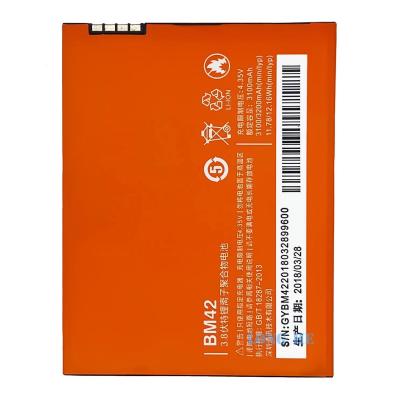 China Redmi Note 2014712 BM42 Replacement Battery with Double IC Protection and 3200mAh for sale