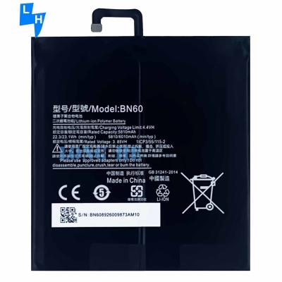 China Black 6000mAh Capacity Tablet Battery for Xiao Mi Pad 4 High Capacity OEM BN60 for sale