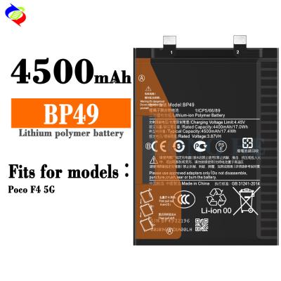 China Stock BP49 Battery for Xiaomi Mi POCO F4 5G High Capacity and Stable Performance for sale