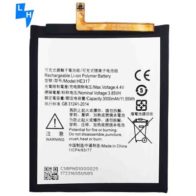 China High Capacity 4.4V 2910mAh HE317 Lithium Polymer Battery for Nokia 6 TA-1000 Mobile Phone for sale
