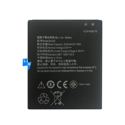 China 2300mAh BL242 VIBE C A2020 A6010 K3 K30 Lithim battery for Lenovo A6000 mobile phone for sale