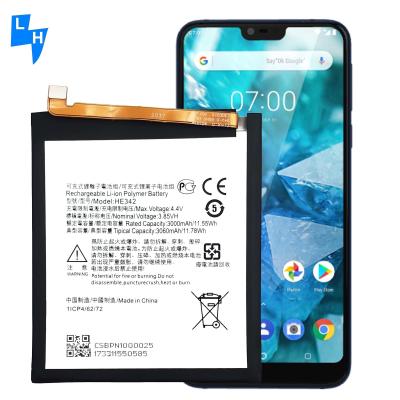 China Nokia5 2018 Nokia X5 Mobile Phone Battery HE342 For 500pcs MOQ for sale