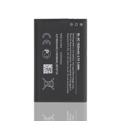 China Compatible Battery for Nokia BL-5C C2-01 1020mAh 2700 2610 3100 3120 3650 5130 6030 for sale