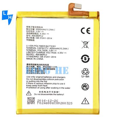 China 4000mAh A610 Battery for ZTE Blade A610 466380PLV High Capacity and Guaranteed for sale