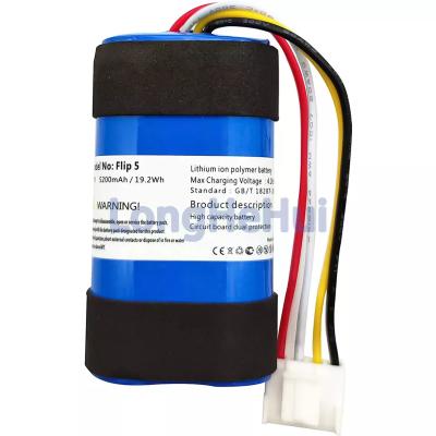 China Rechargeable Li-polymer 1INR 19/66-2 ID1060-B Speaker Battery for JBL-Flip 5 3.7V 5200mah for sale
