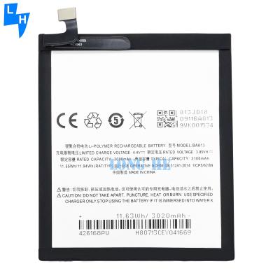 China 3100mAh Rechargeable Batteries for Meizu V8 Pro OEM BA813 Cell Phone Version Battery for sale