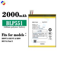 China Lithium ion lithium polymer batteries BLP551 2000mAh 3.8V For OPPO R809T R819T R809 R819 Find 2 Replacement mobile phone battery for sale