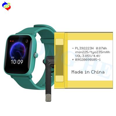 China Oem Battery PL392223H 235mAh Battery For Huawei HUAMI Amazfit POP A2009 smartwatch Battery for sale