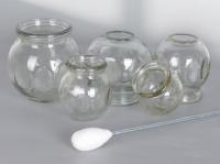 China 5 Pieces Cupping Cups Set , Glass Cupping Kit High Temperature Resistant for sale