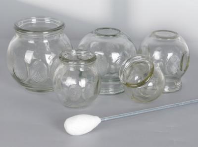 China 5 Pieces Cupping Cups Set , Glass Cupping Kit High Temperature Resistant for sale