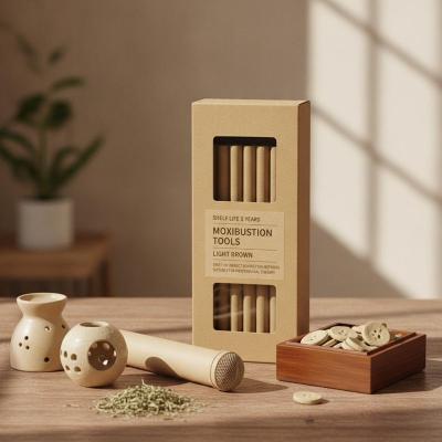 China Shelf Life 5 Years Moxibustion Tools Light Brown Direct Or Indirect Moxibustion Methods Suitable For Professional Therapy for sale