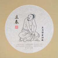 China 35*35cm Traditional Chinese Medicine Meridian Charts 24 Solar Terms Guided Sitting for sale