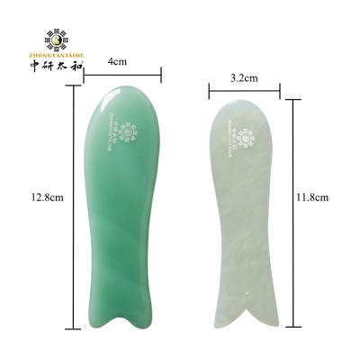 China Green Jade Roller Gua Sha Set Effective To Relax Muscles And Tissues Improves Blood Flow And Enhances Skin Glow For Professional for sale