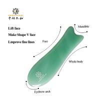 China Green Jade Roller Gua Sha Set Effective To Relax Muscles And Tissues Improves Blood Flow And Enhances Skin Glow For Professional for sale