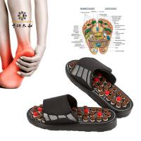 China Non Slip 10.43 Inch Acupoint Reflexology Sandals , Acupressure Massage Slippers for sale