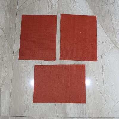 China Double Sided Twill Woven Silicone Coated Glass Fiber Fabric 400 ℃ Fireproof Cutting for sale