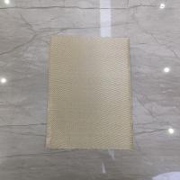 China Golden Heat Treated Fiberglass Cloth Rubber Coated Twill Woven Welding Service For Wall / Roof Covering for sale